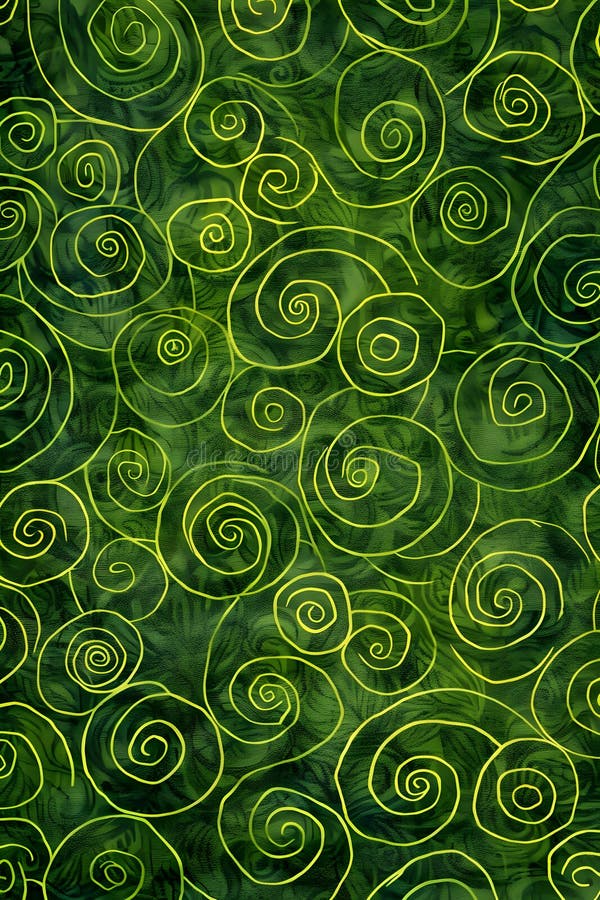 Green Swirls on Black Background Create Dynamic Visual Effect Stock ...