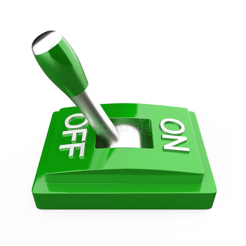 Red 5G Switch in on Position - 3D Rendering Illustration Stock ...