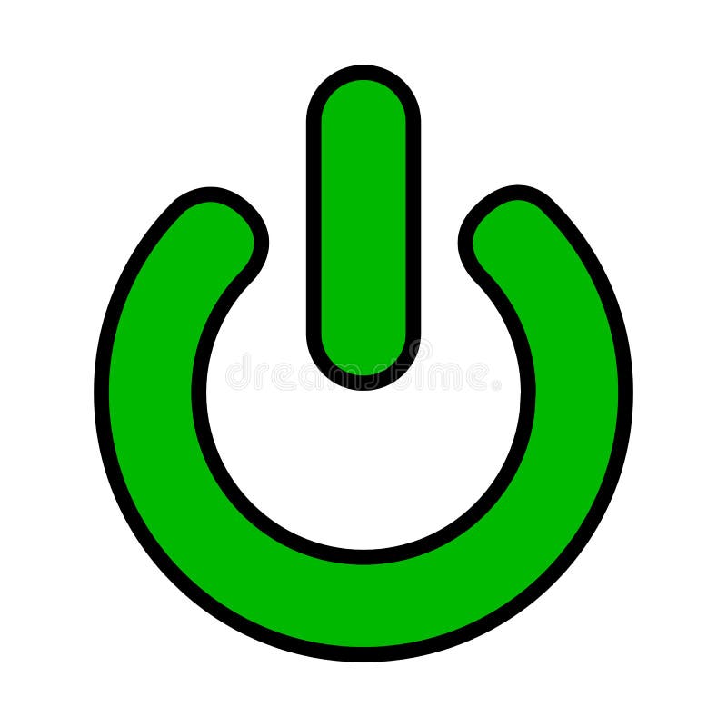 Green switch - vector stock illustration. Illustration of icon - 118400176