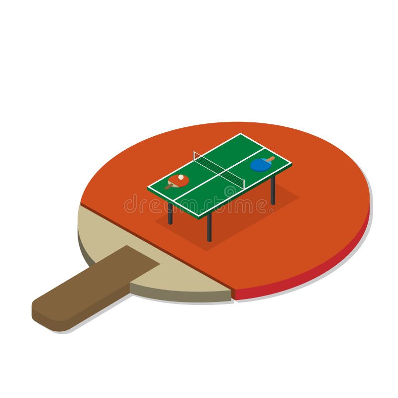 Green Table Tennis on Ping Pong Bat Vector Stock Vector - Illustration ...