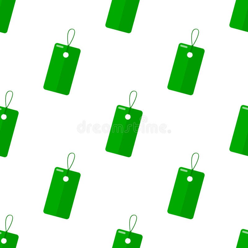 Green Sale Sign Flat Icon Seamless Pattern Stock Vector - Illustration ...