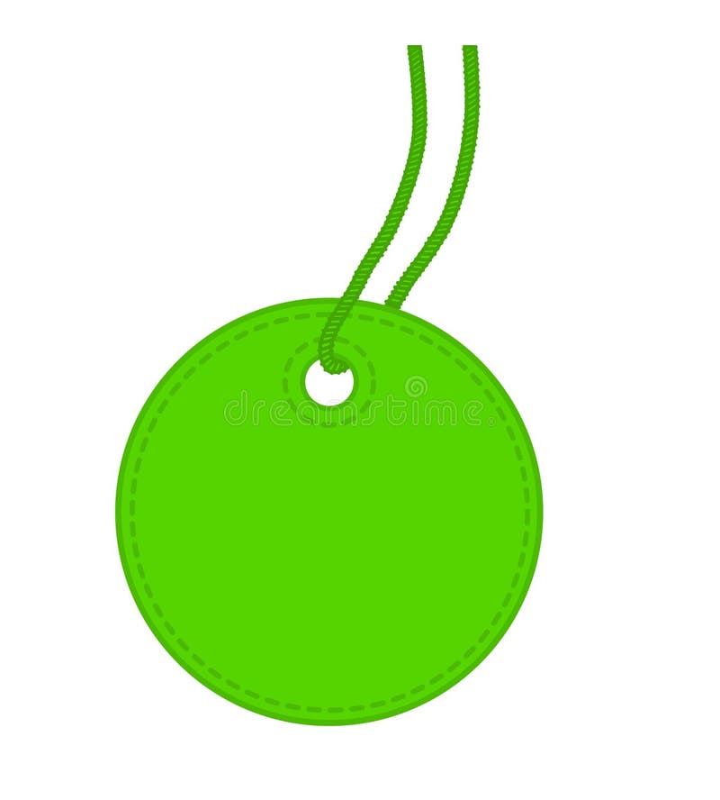 Green tag. stock vector. Illustration of marketing, certificate - 34081213