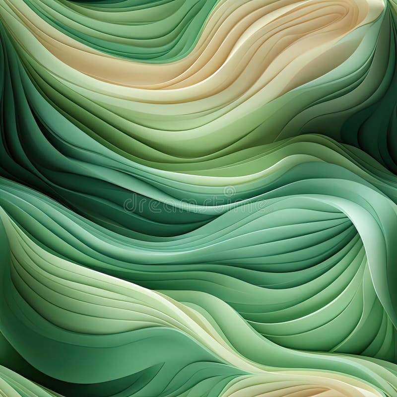 Green and Tan Waves Make Up a Textured Background (tiled) Stock ...