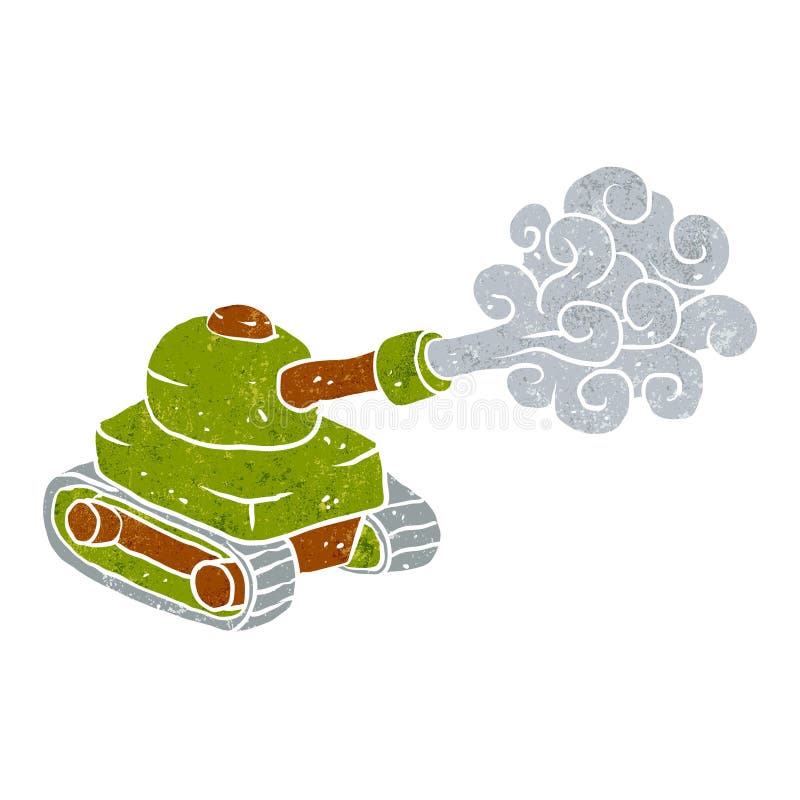 Green tank cartoon stock vector. Illustration of vector - 71830390