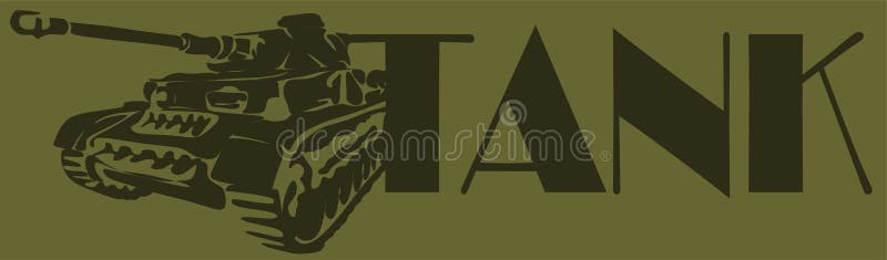 Green army`s tank stock illustration. Illustration of cannon - 192525146