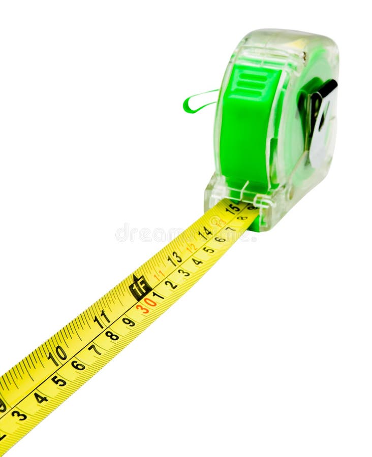 Green tape measure stock image. Image of measuring, isolated - 28781355