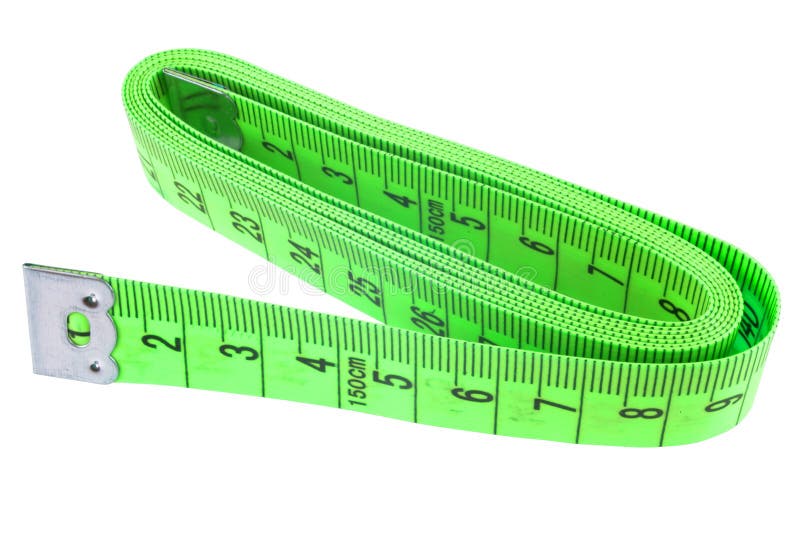 Green Tape Measure on White Background Stock Photo - Image of length ...