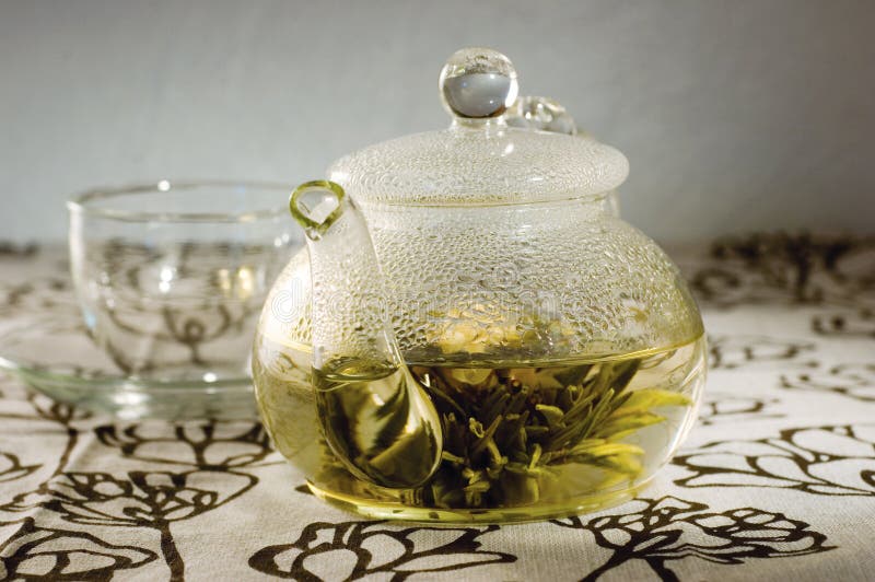 Green tea stock photo. Image of herbal, healthy, glass - 12418088