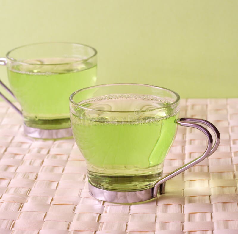 Green tea stock photo. Image of herbal, glass, delicate - 1509590