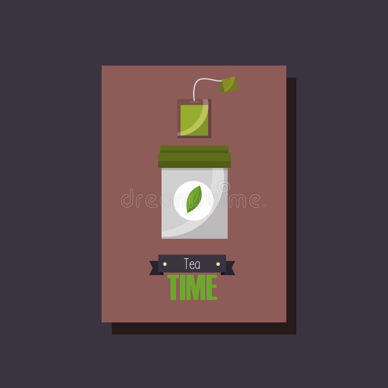 Green Tea Bag Vector Design Stock Illustration - Illustration of ...