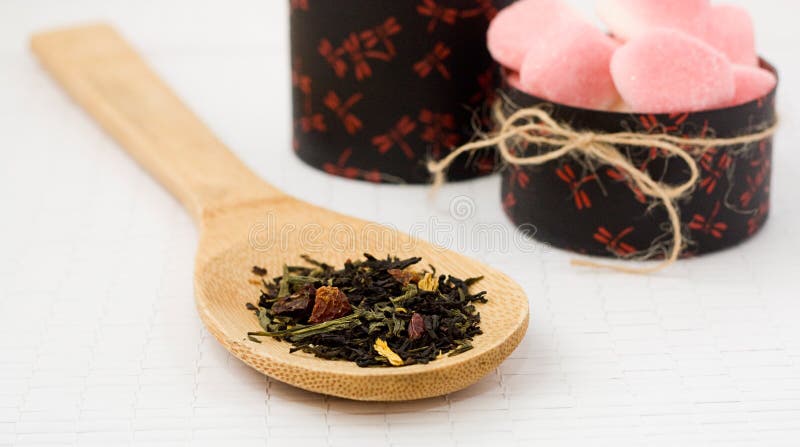Green tea with berries. stock photo. Image of herbal - 23803332