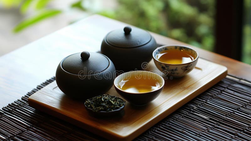 Green Tea, Black Tea, White Tea, and Oolong Tea Stock Photo - Image of ...