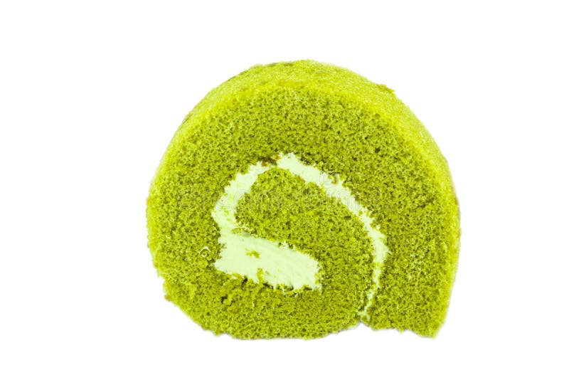 Green tea cake rolls stock photo. Image of pastry, curve - 185929490