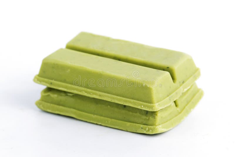 Green tea chocolate wafer stock image. Image of dessert - 61346569