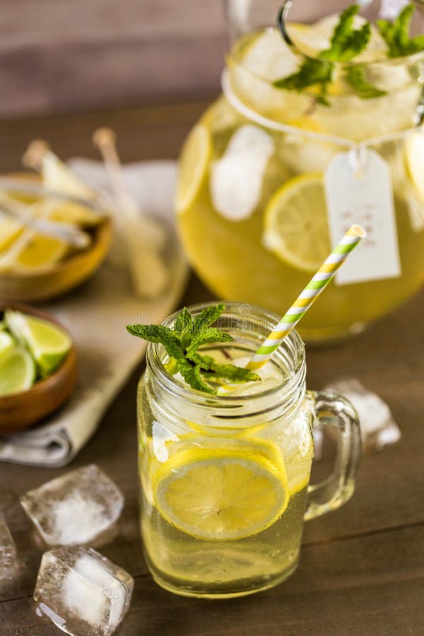 Green tea with citrus stock image. Image of green, refreshment - 88122353