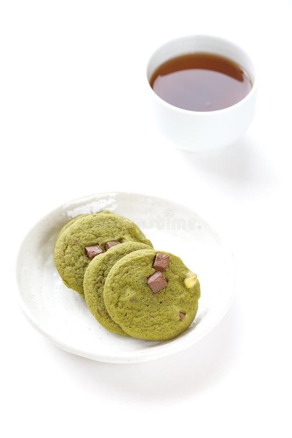 Green tea cookie stock image. Image of dessert, carbs - 41358807