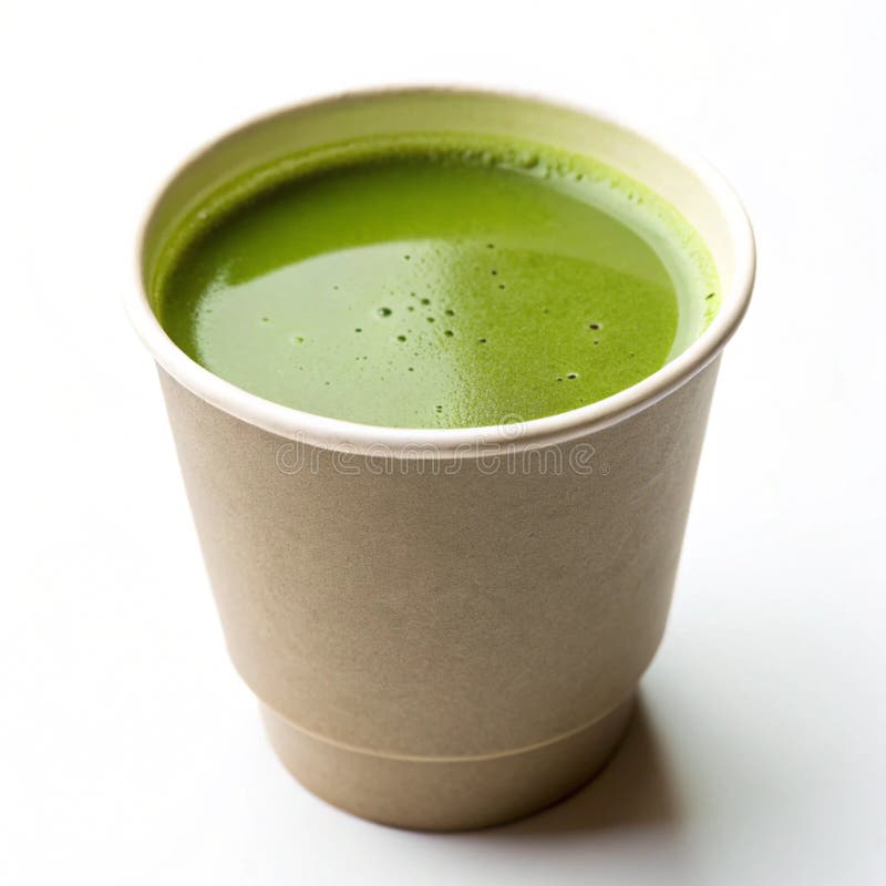 Green Tea Cup Isolated on Transparent Background Stock Illustration ...