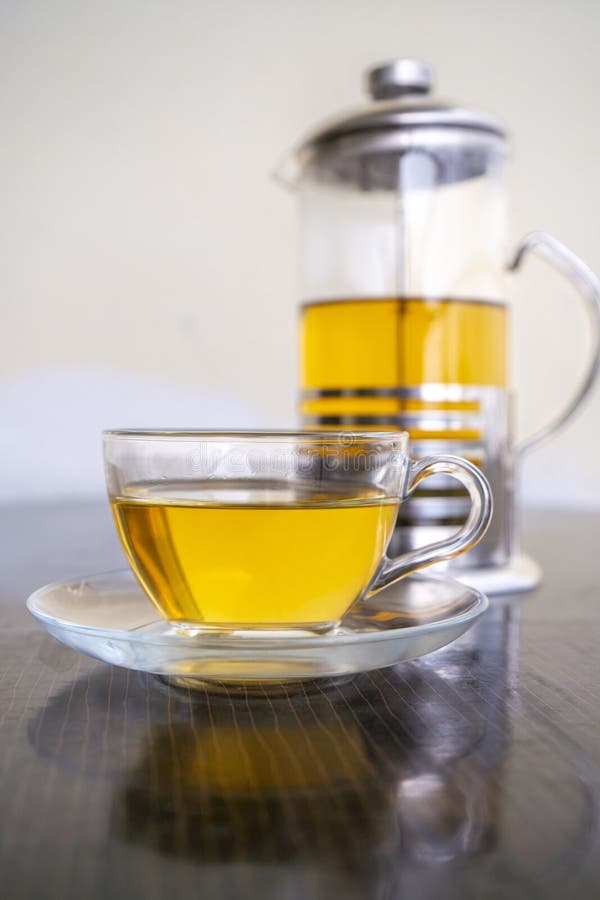 Green Tea in a Tea Cup Leaf Green Tea Leaves Organic Tea Stock Photo ...