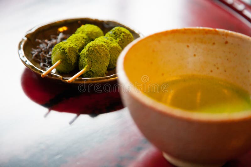 Green tea Dango stock image. Image of green, fandango - 48247677