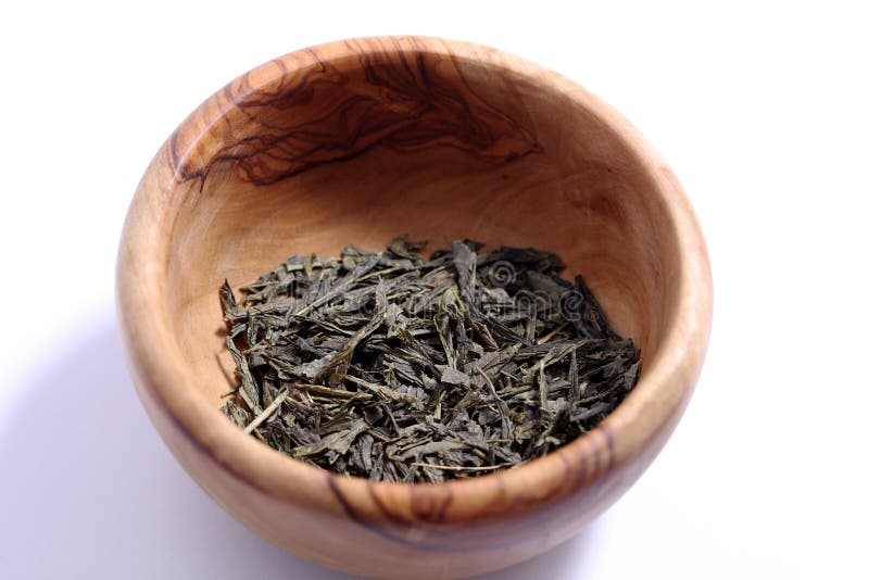 Green Tea Dried and Rolled Leaves Stock Photo - Image of japanese ...