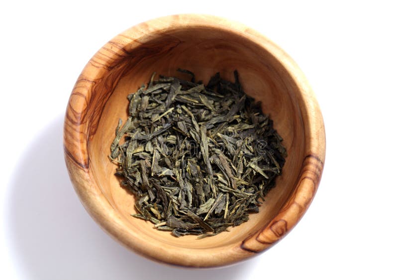 Green Tea Dried and Rolled Leaves Stock Photo - Image of aromatic ...