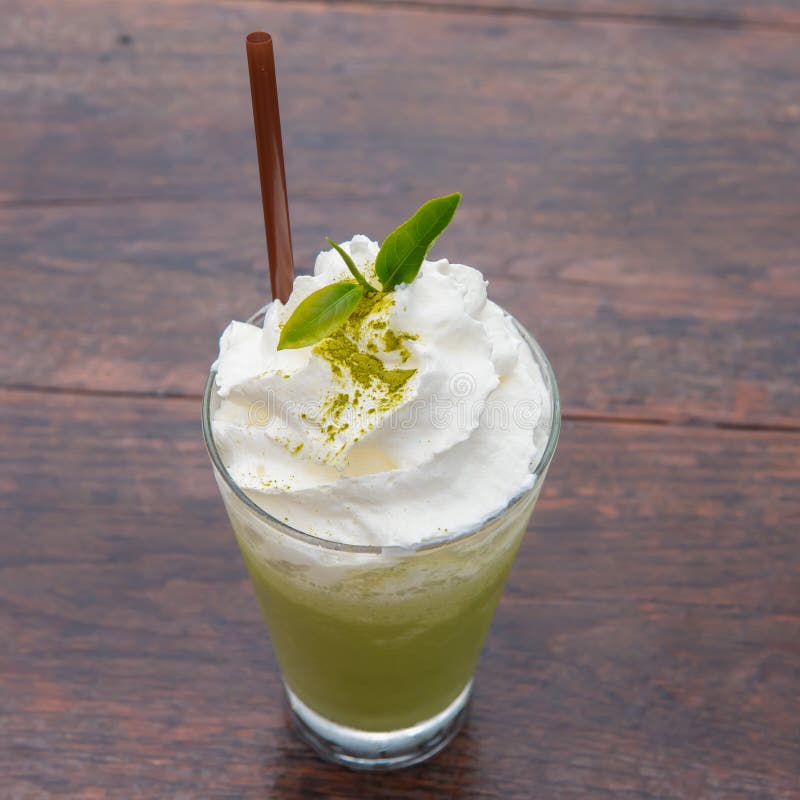 Green tea frappe stock image. Image of cafe, health, color - 66724797