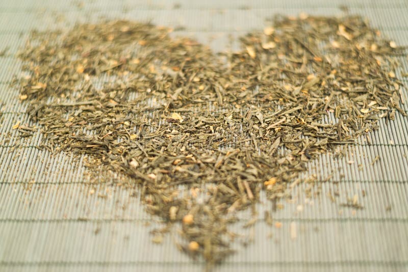 Green Tea Heart Shape Topview Stock Image - Image of green, east: 31007723