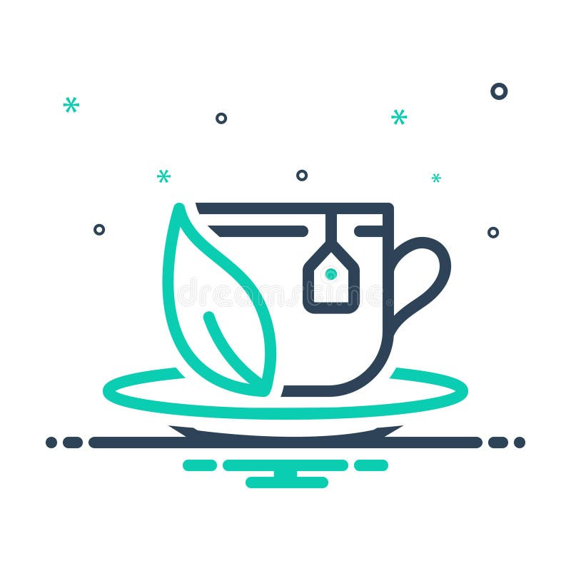 Mix Icon for Green Tea, Espresso, Unoxidized Tea Stock Illustration ...