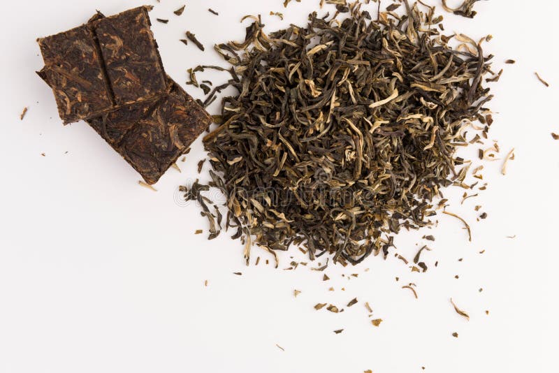 Green Tea Isolated on White Stock Image - Image of aroma, herbs: 141374273