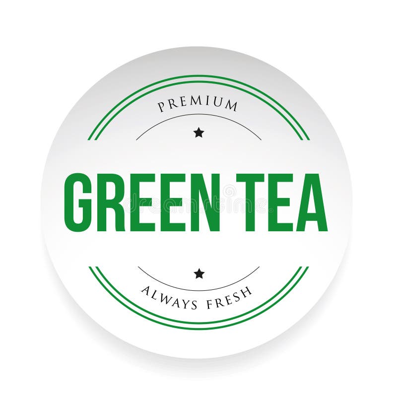 Green Tea label sign stock vector. Illustration of isolated - 99401486
