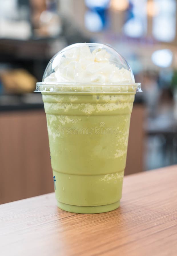 Green tea latte frappe stock image. Image of health, healthy - 93313257