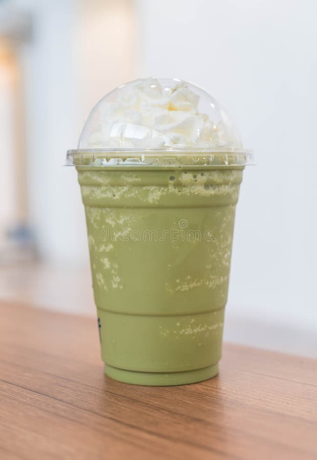 Green tea latte frappe stock image. Image of white, fresh - 93808097