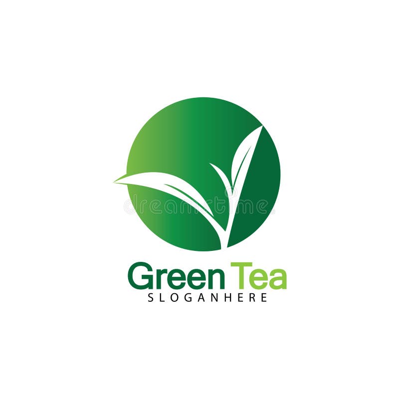 Green Tea Leaf Logo Vector Icon Illustration Design Isolated on White ...