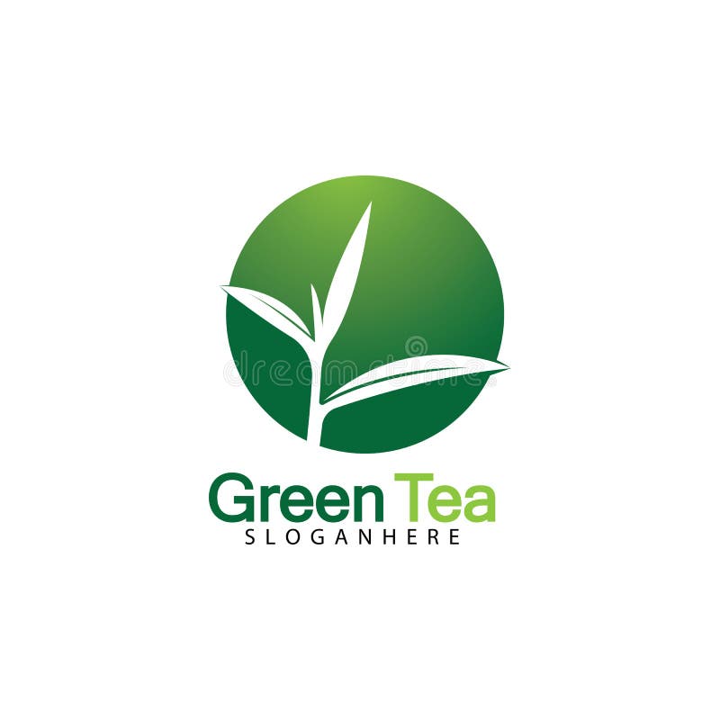 Green Tea Leaf Logo Vector Icon Illustration Design Isolated on White ...