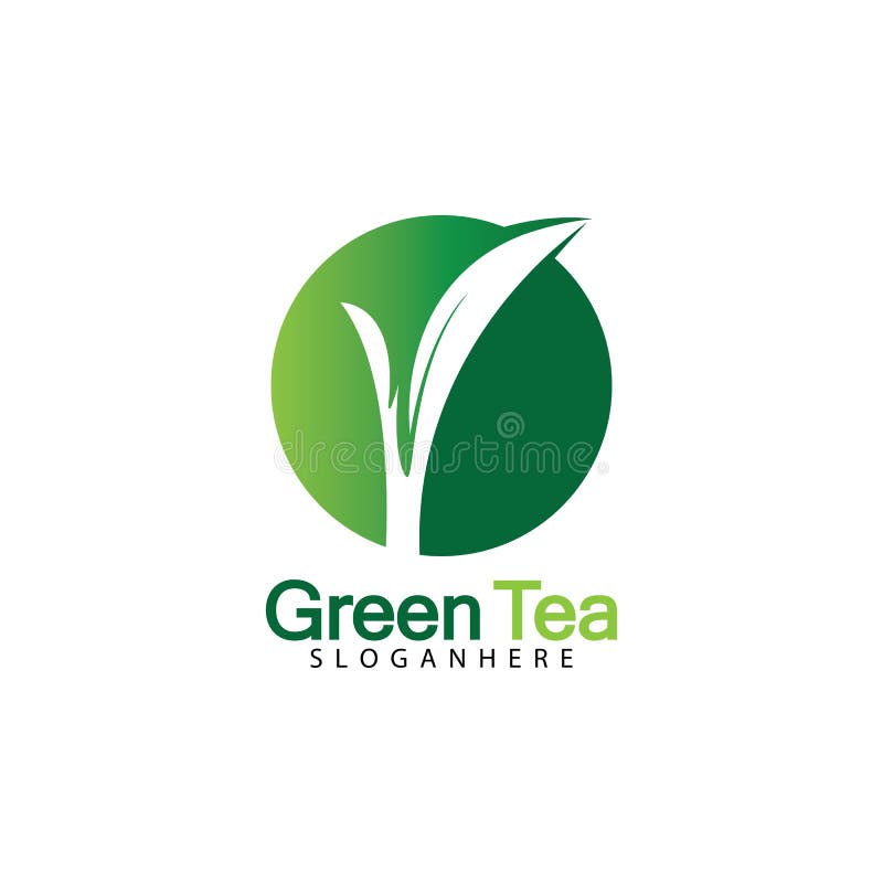 Green Tea Leaf Logo Vector Icon Illustration Design Isolated on White ...