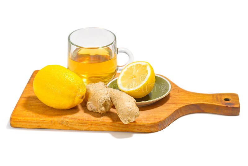 Green Tea with Lemon and Ginger for Viral and Colds Stock Photo - Image ...