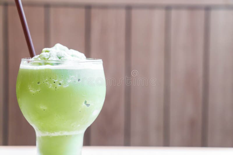 Green tea (milkshake) stock photo. Image of blend, summer - 107716032