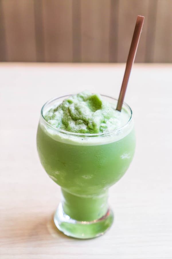 Blend green tea milkshake stock image. Image of fresh - 112097277
