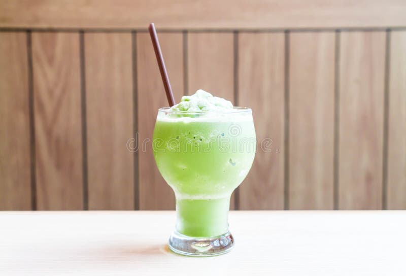 Green tea (milkshake) stock photo. Image of beverage - 116693866