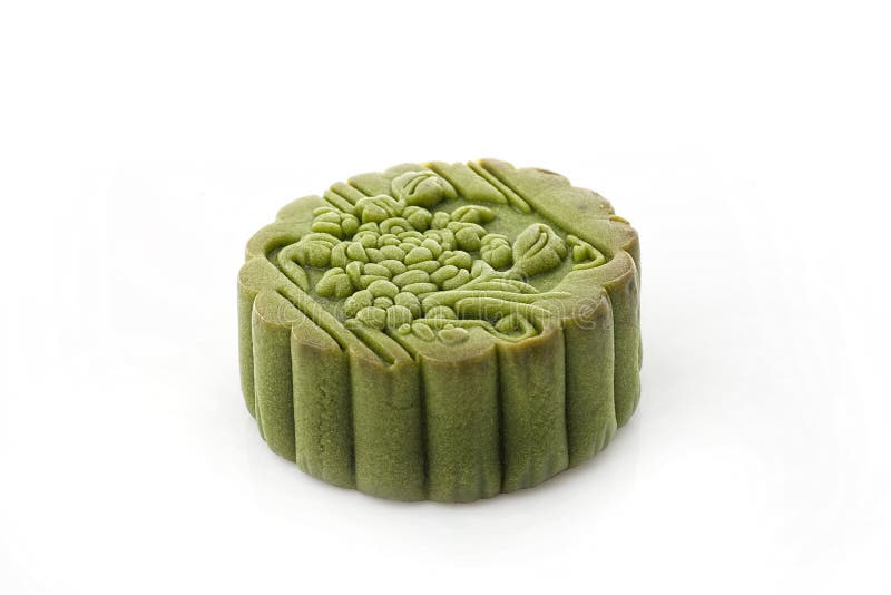 Mooncake - Green Tea Flavor Stock Photo - Image of cuisine, autumn ...