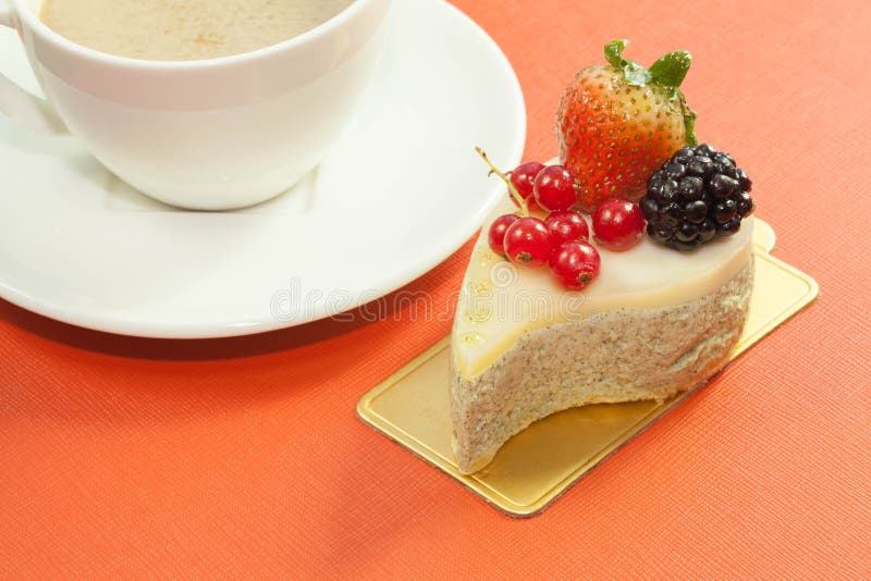 Green Tea Mouse Cake with Mixed Berry Fruits Stock Photo - Image of ...