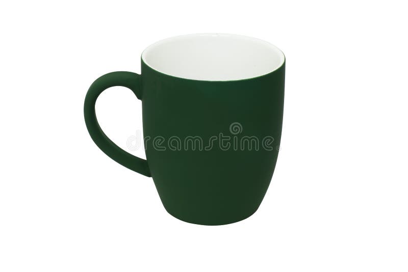 Green Tea Mug Isolated on White Background Stock Image - Image of ...