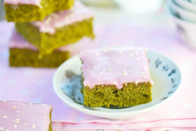 Green tea pastry stock image. Image of sweet, cake, fine - 37561891