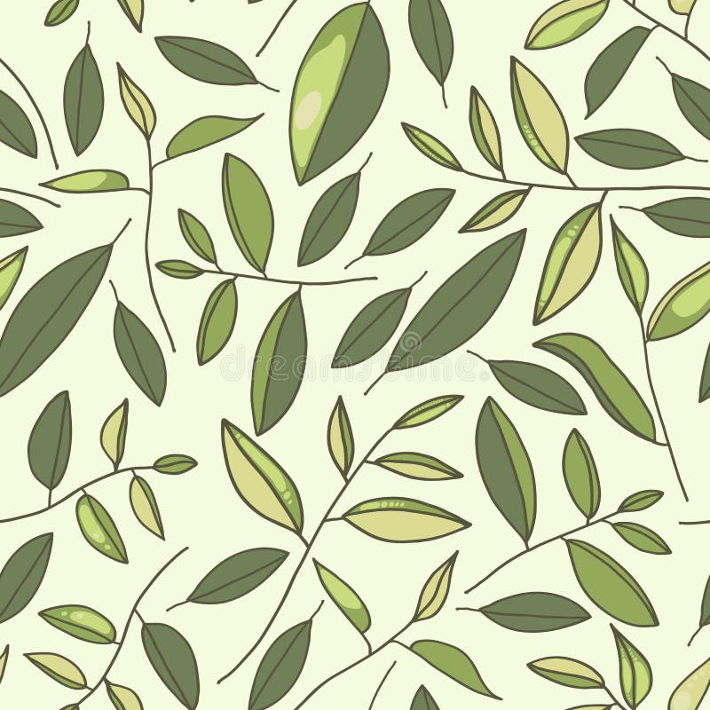 Green Tea Pattern. stock vector. Illustration of floral - 102292363