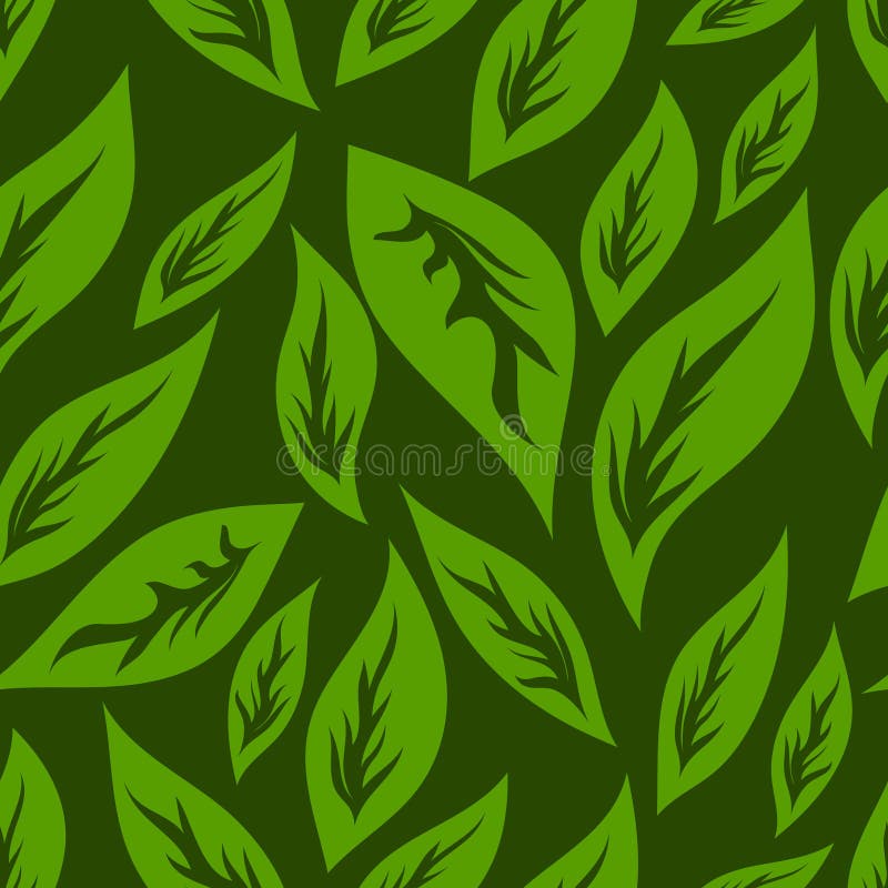 Green tea pattern stock vector. Illustration of green - 68861819