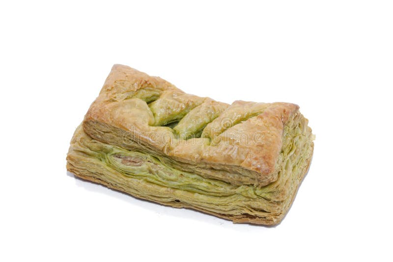 Green Tea Pie Isolated On White Stock Image - Image of american, food ...