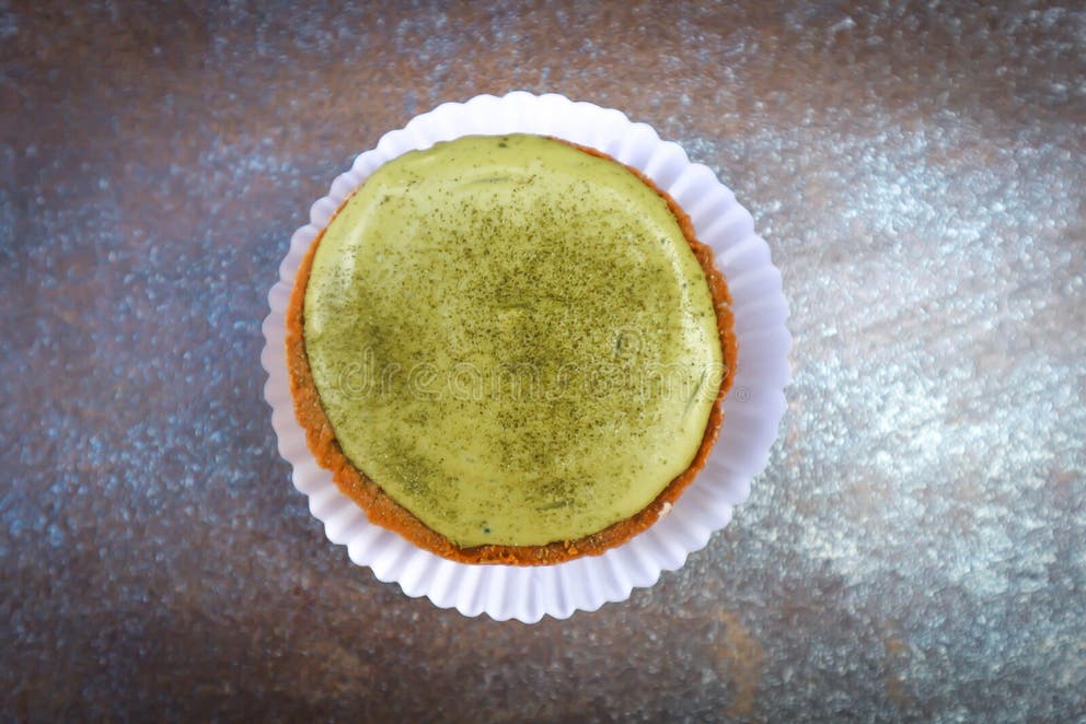 Green Tea Pie, Matcha Pie or Matcha Tart Stock Image - Image of matcha ...