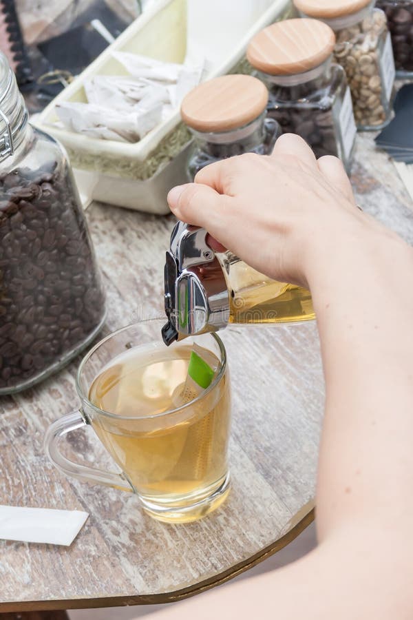 Green tea stock photo. Image of green, warm, yellow, cafe - 49345076