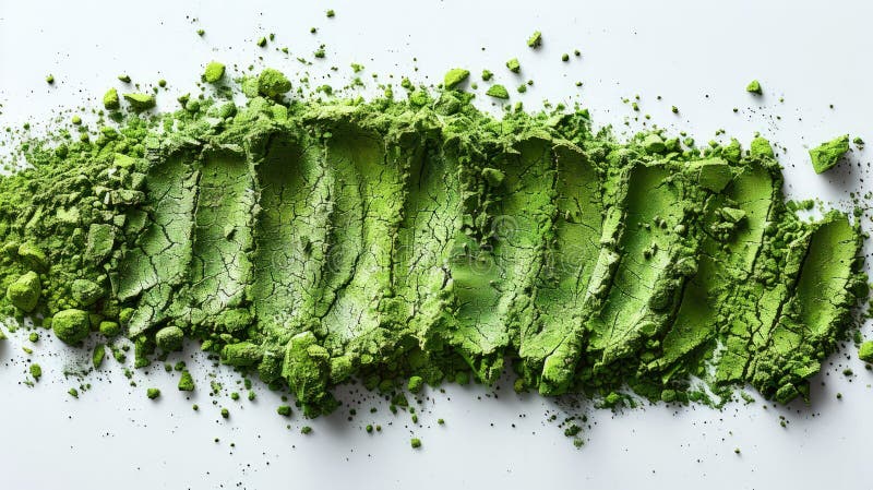 Green Tea Powder Abstract Close-up, Green Tea Powder Sprinkled on a ...