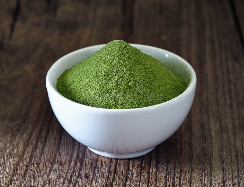 Green tea powder in cup stock photo. Image of matcha - 119532106